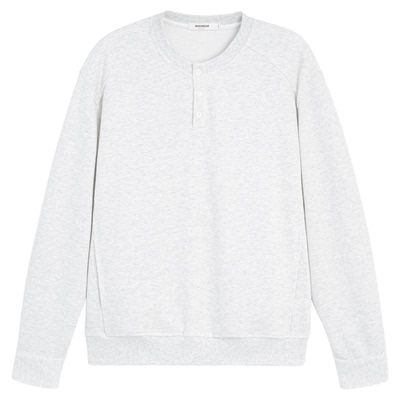 BODYDREAM重磅米呢亨利领卫衣男款2026新款宽松落肩休闲上衣秋装