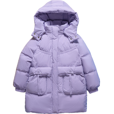 雅鹿长款加厚羽绒服男童女童