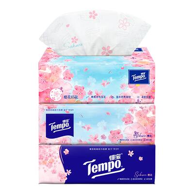 Tempo得宝樱花有香抽纸家用纸巾