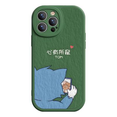 适用苹果17手机壳iPhone15promax新款13mini汤姆杰瑞16pro液态8plus7p硅胶xr情侣xsmax软2男14plus女6e保护套