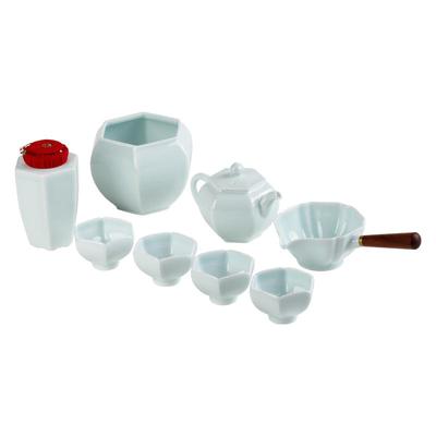 景德镇官方陶瓷影青茶壶套组