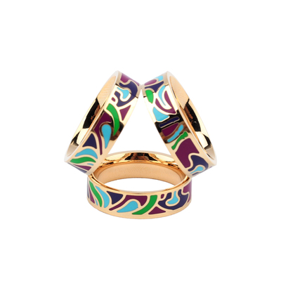 配饰丝巾扣珐琅彩钛钢高档奢华女