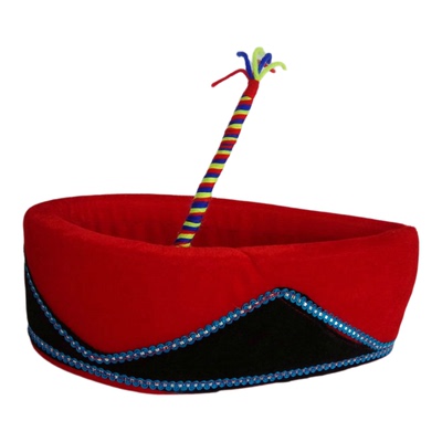 彝族男童帽子演出道具