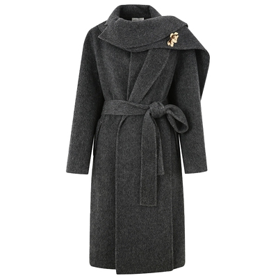 【徐艺洋同款】DIANA VEVINA秋冬新款羊毛围巾高级感毛呢外套