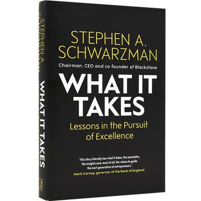 现货 苏世民：我的经验与教训 黑石集团创始人苏世民个人传记 英文原版 What It Takes 施瓦茨曼 Stephen Schwarzman 黑石私募基金