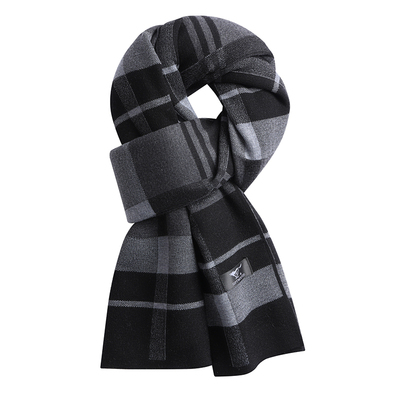 七匹狼冬季男围巾羊毛保暖礼盒款