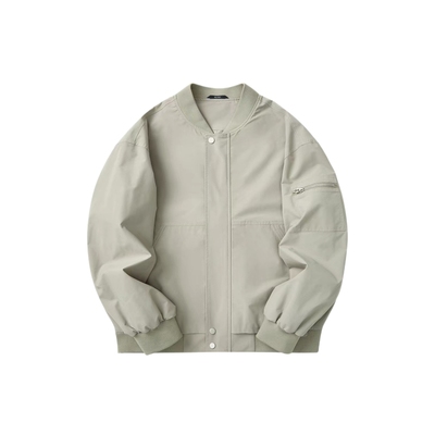 YUXIAN棒球领秋冬合身飞行员夹克