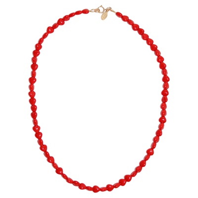 XTASTE 德国 HOLA AMOR ESTUDIOS红爱心琉璃项链贵气高级感配饰