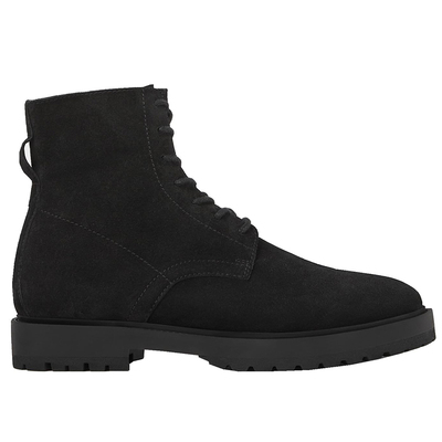 欧洲站黑色马丁靴真皮男鞋