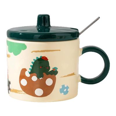 JOJO'SLIFEPD恐龙带盖勺陶瓷杯