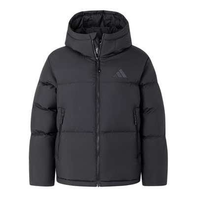 阿迪达斯女子2025冬季保暖600蓬鸭绒连帽面包羽绒服KC5948 JV6192