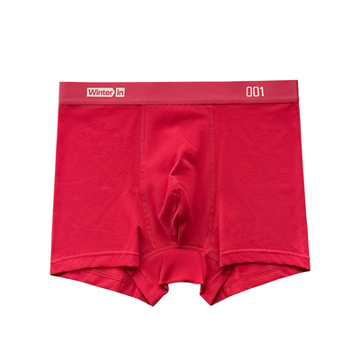 红内裤男款平角裤纯棉抗菌