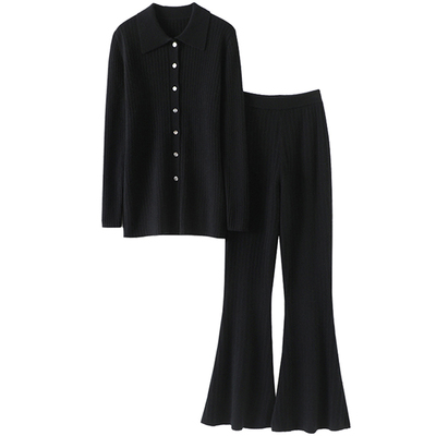 启超高端100%纯山羊绒套装