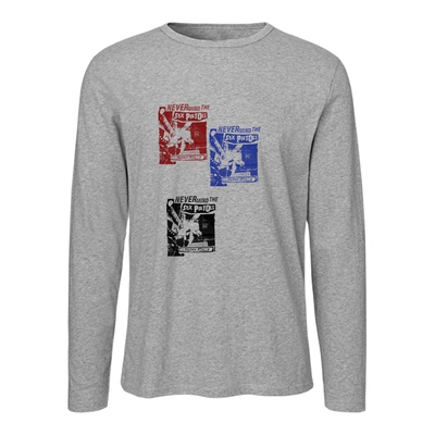 小众设计sex pistols拼贴拓印手工diy朋克风纯棉秋男女长袖T恤