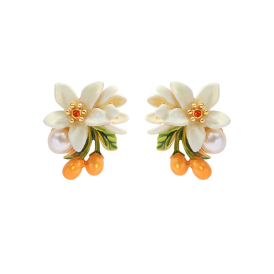 JuicyGrape橙花金桔耳钉耳夹