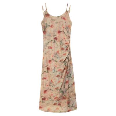 ibudu2025春季新款圆领吊带裙