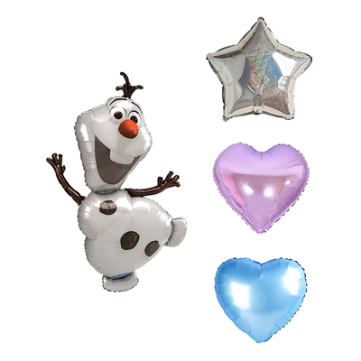 冰雪花串拉旗女孩生日派对布置