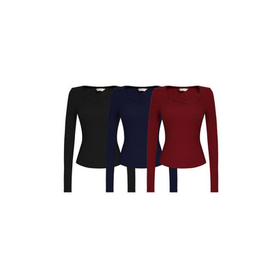 XULU原创气质简约纯色上衣