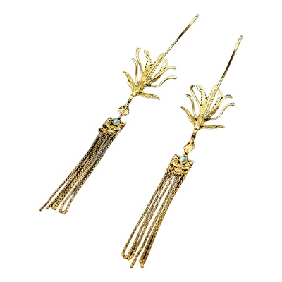 原创明制宫廷汉服配饰唐风仕女图