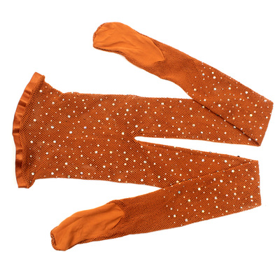 包邮水钻石烫钻专业硬网拉丁舞蹈袜渔网眼脚底防滑防勾连裤网袜子