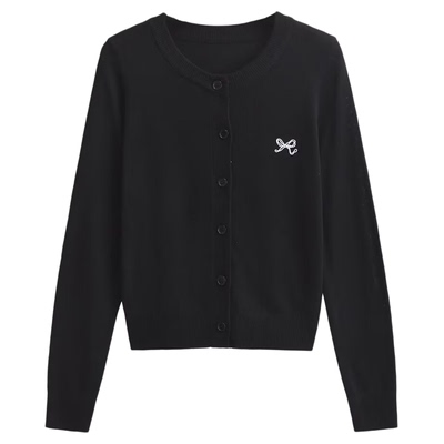 韩国东大门修身显瘦长袖针织开衫