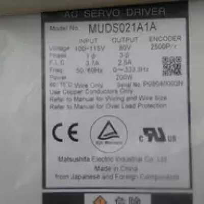 议价MUDS021A1A松下伺服驱动器全新原装现货，质保一年，欢迎询价