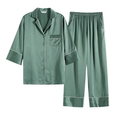 简约大气睡衣套装罗丝美女桑蚕丝