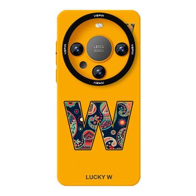 幸运字母手机壳适用华为Mate80Promax超薄Mate70Pro+air液态硅胶HUAWEI新款50情侣时尚不会撞壳高级感小众60