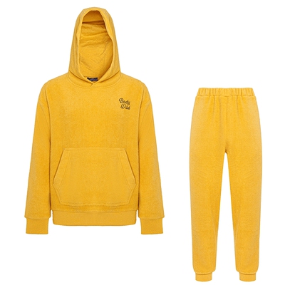 BODY WILD杨梅绒绒连帽套头长袖长裤家居服情侣款ZBN43LY1