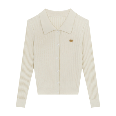 橘子树在哪儿韩系翻领针织开衫女