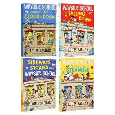 歪歪路小学1234 Sideways Stories From Wayside School英文原版 路易斯萨奇尔 荒诞故事 桥梁章节书课外阅读