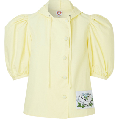 【折扣】SHRIMPS 女连帽贴花棉质府绸衬衫