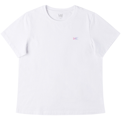 Lee26春夏新品标准版圆领渐变Logo印花女短袖T恤休闲LWT0121924LE