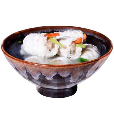 潮汕手工鱼册鱼皮饺子火锅丸子