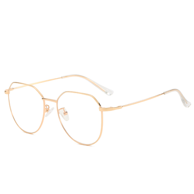 圆脸金丝边眼镜大脸显瘦可配度数