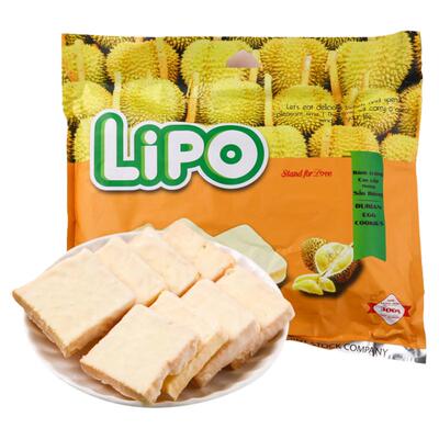 进口饼干Lipo榴莲味面包干