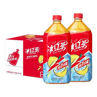 统一冰红茶1L*8瓶柠檬味家用商用