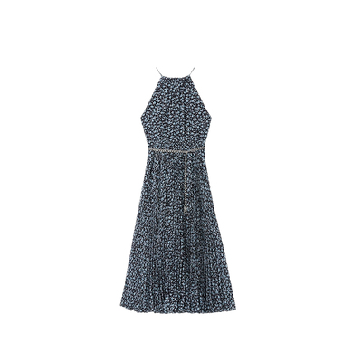 MK女士印花修身连衣裙