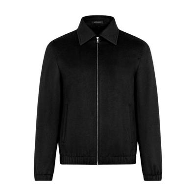 SUITSUPPLY黑色羊绒飞行夹克