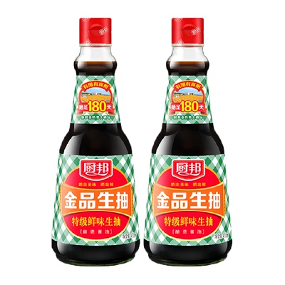 厨邦金品生抽浓浓酱香410ml*2瓶