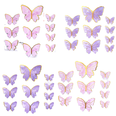 网红烫金纸质蝴蝶蛋糕装饰插件