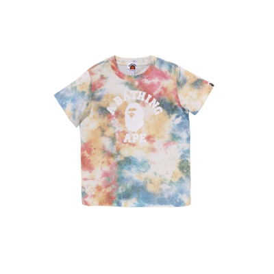 BAPE猿人字母扎染图案短袖T恤