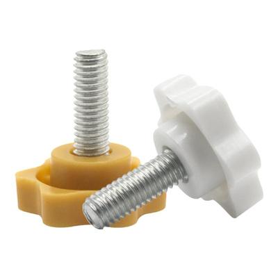 黄白梅花手柄螺丝塑料头把手螺栓