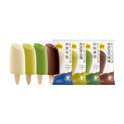 认养一头牛牛乳冰淇淋浓浓生巧冰激凌70g网红雪糕冰棍新品