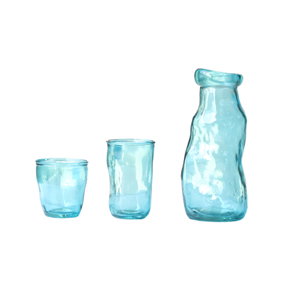 西班牙环保不规则果汁壶玻璃杯子