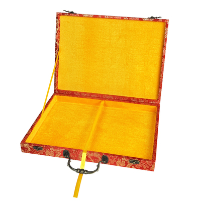 桑竹册页锦盒书画锦盒礼盒字画盒全绫布高温绫布盒子宣卷轴纸包装盒收藏收纳盒手工制作高档定做定制厂家直销