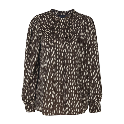 芭罗蒂秋装深咖色圆领宽松女小衫