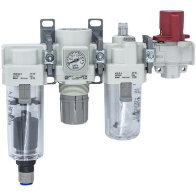 SMC过滤器残压阀三联件日本金属