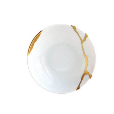 【自营】Bernardaud/柏图进口白瓷金色展示餐盘家用饭碗西餐盘子