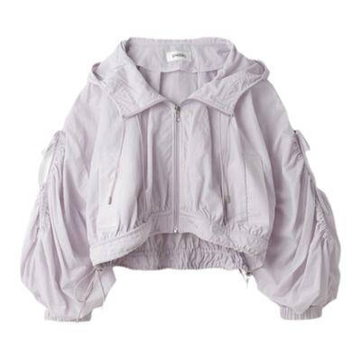 SNIDEL拉链抽绳连帽外套休闲